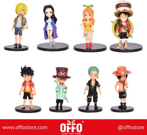 OFFO One Piece Anime Set of 8 Collectibles for home decor desk & study ...