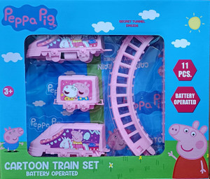 Yedhant Pepa Pig Electric Train Set for Kids with Track Set Battery ...