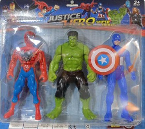 Hariomgifts Marble Hero set Spider-Man, Hulk, captain America for kids ...