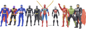camin Superhero Action Figure Toy Set of 10 Figures Toys |Superhero ...