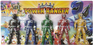ROSEFAIR Power Rangers Toy Set Super Hero Avenger Kids Toy Set of 5 ...