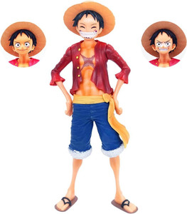 AweStuffs Monkey D Luffy One Piece Large Action Figure Three Different ...