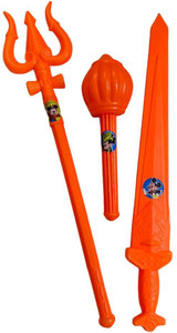 Banke Ji Plastic Shiv Trishul Sword Gada Toys for Kids Weapon Role Play ...