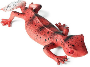 Super Toy Realistic Red Gecko Lizard Rubber Toy-Lifelike Reptile ...