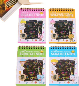 LITTLE LARKS Scratch Art Notebooks for Kids – Rainbow Color Reveal ...