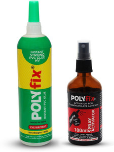 POLYFIX Instant adhesive HV Gel 250 Gm and Spray Activator 100 Ml ...