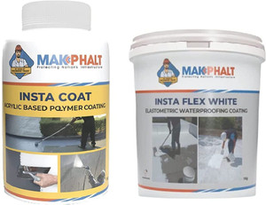 MAKPHALT Combo of Insta Coat & Flex White For External Wall And Roof ...