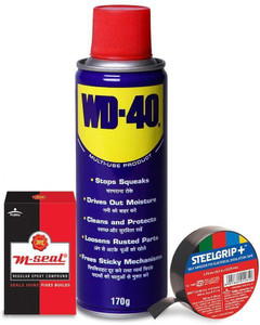 Pidilite WD40 170g + M Seal Epoxy (100g) + Steelgrip PVC Insulation ...