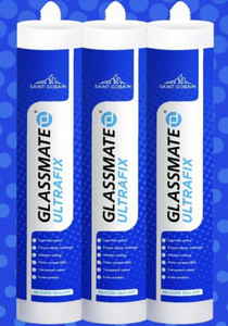 SAINT-GOBAIN Saint Gobain Glassmate Ultrafix | Transparent | Box of 25 ...