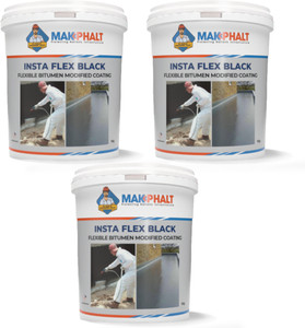 MAKPHALT Insta Flex Black Roof Balcony Waterproofing Elastomeric ...