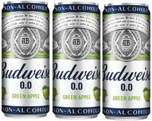 Budweiser Non alcoholic Green Apple Can Price in India - Buy Budweiser ...