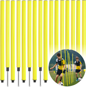 YMD 12 Pcs 5ft Soccer Training Poles Yellow Agility Poles Sports ...