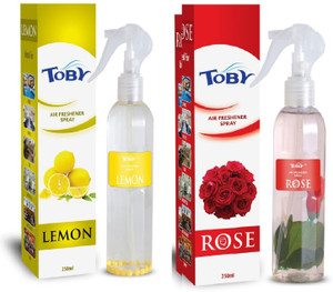 TOBY ROSE , LEMON AIR FRESHENER ,250 ml each,pack of 2. Spray ROSE ...