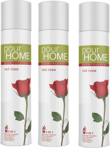 POUR HOME Rose Spray Red Rose Room Freshener 225ML Each (Pack of 3 ...