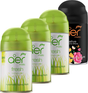 Godrej Aer FRESH, ALIVE Automatic Spray Aer Matic Refill - FRESH 3 ...