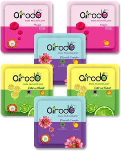 AIRODO Power Pocket Gel Air Freshener | Assorted Mix Scents | Pack of 6 ...