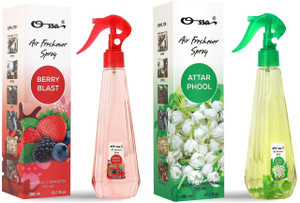 OSSA 1 ATTAR PHOOL & 1 BERRY AIR FRESHNER 300ML EACH, PACK OF 2. Spray ...