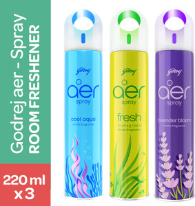 Godrej Aer Cool Aqua, Fresh Lush Green, Lavender Spray Air Freshener ...