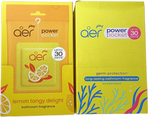 Godrej AER POWER POCKET SEA BREEZE & LEMON TANGY DELIGHT, BATHROOM ...