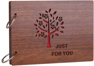 Mishtukocrafts Photo Album Wooden Engraved Diary File Scrap book Large ...