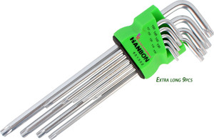 MALFAH ENTERPRISES HANBON 651302 TORX HEX KEY 9PCS EXTRA LONG Allen Key ...