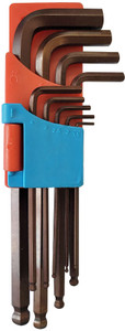 Implemental 9 Pcs Hex Allen Keys Long Ball Point Set Allen Key Set ...