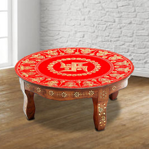 shoppersduniya Red Velvet Designer Aasan Pooja Cloth Mat Mandir Temple ...