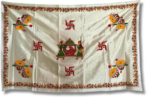 HMS HALDI MEHENDI SHAADI Silk Antarpath Wedding|Swastik Dulhan Doli ...