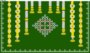 TENTINDIA TENTINDIA BACKDROP WITH MUGGU BORDER WITH MUGGU DESIGN AND ...