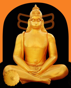 Ashvath Lord Hanumanji Design Backdrop for Pooja (8Feet Height & 5Feet ...