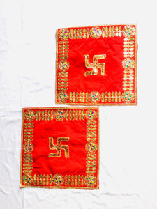 morvinandan creation MANDIR AASAN AND CHOWKI AASAN Altar Cloth Price in ...