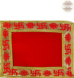 MSC MAA SHEETLA CREATIONS 12*10 Inch Embroidery Swastik Design Velvet ...