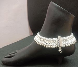 SONU SELECT Heavy Gota Chandi Whit Metail Bridal Payal Pajeb Alloy ...