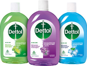 Dettol Surface Disinfection 1.5L Kit - Lavender, Lime, Menthol (500ml ...