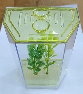 CR STORES Betta Fighter Fish Tank Mini House Aquarium Bowl Corner ...