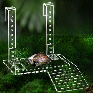 VAYINATO Acrylic Height Adjustable Hanging Turtle Ladder Basking ...