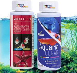 VAYINATO AR Aquaria Clear, 120ML & Microlife S2, 100ML for Fish Tank ...
