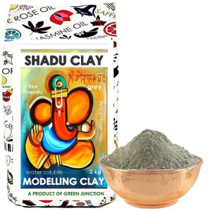Green Junction Shadu Clay / Mati (Grey, 2 kg) Art Clay Price in India ...
