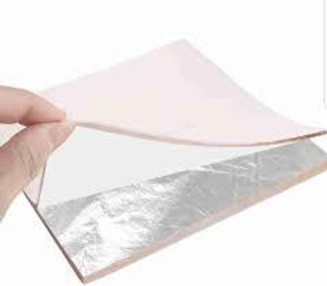 A.K COLLECTION 18 pes veg edible silver leaf and warq for sweets and ...