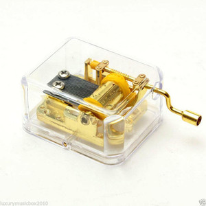Lyla Hand Crank Music Box Movement Play Amazing Grace - Gold - Hand ...
