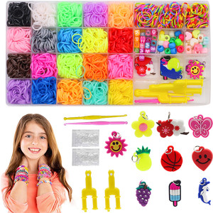 PALAY 1150+ 20 Color Loom Rubber Bands Set Gift Rainbow Rubber ...