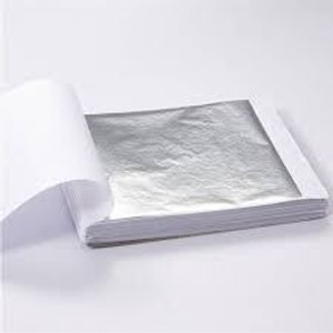 A.K COLLECTION SILVER LEAF GLIDING FOIL 3X3 INCHES [100] SHEETS WARQ/ P ...
