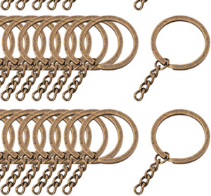 Lyla 30x Keyring Blanks Key Chains Findings Split Rings 4 Link 30mm ...