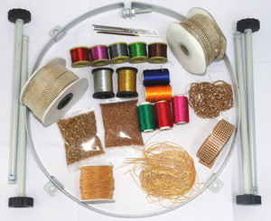 Vradah 16Inch Aari Work Stand With 25Items Embroidery materials Kit ...