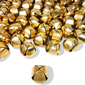 Adhvik (Pack of 30) Big Ghungroo Golden Jingle Christmas Bells Bead DIY ...