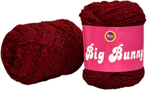 Simi Enterprise 100% Acrylic Wool Deep Red 100 gms Wool Ball Hand ...