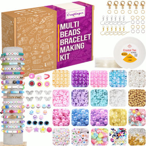 Craftinger Multi Beads for Jeweller,y Making Kit Colorful Beads Set for ...