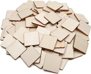 AmericanElm Unfinished Blank Square Wood Pieces, 50 Pack 2x2 Inch ...