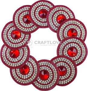 CRAFTLOVE Big Patches Rhinestone Patch Applique Decorative Patch 10 ...