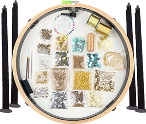 Qroof Aari Work Materials, Maggam Work Combo 16 inch Aari Stand Set ...